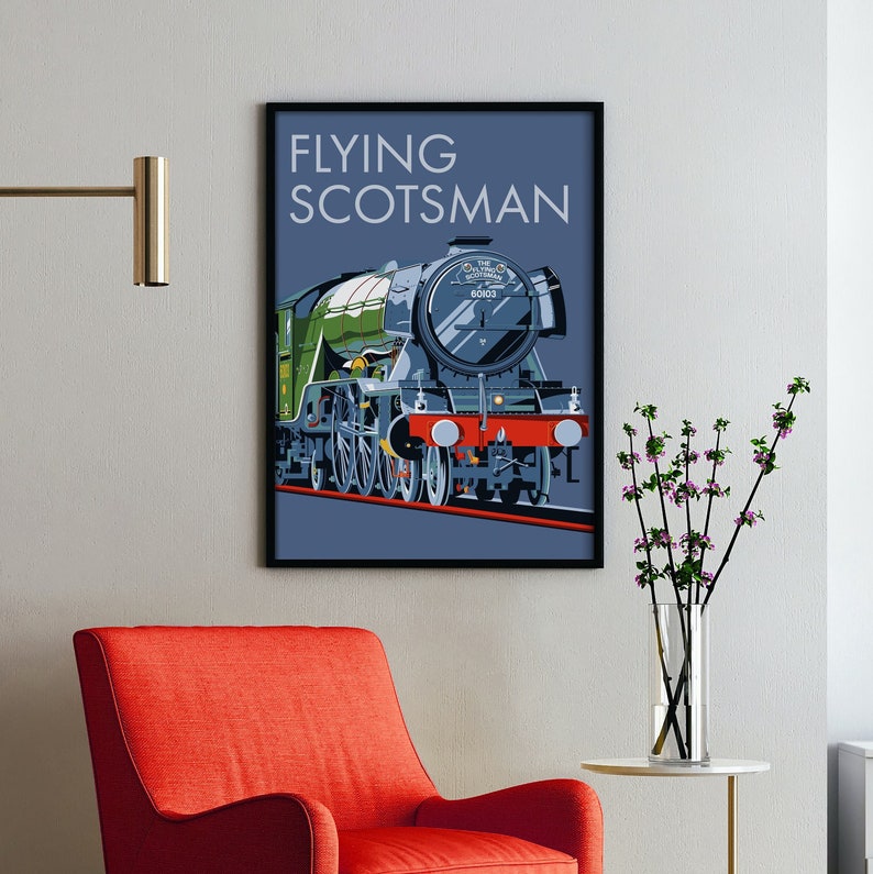 Flying Scotsman Class A3 Locomotive Train Print Train Poster - Etsy UK