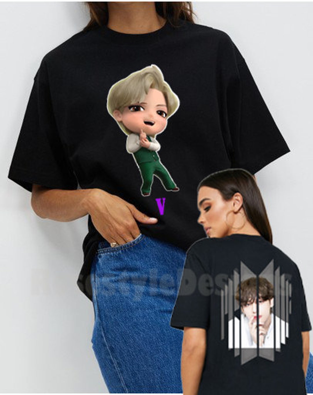 BTS Tae-hyung Shirt - V Merch - V Bts T Shirt - V Shirts - Unisex Heavy ...