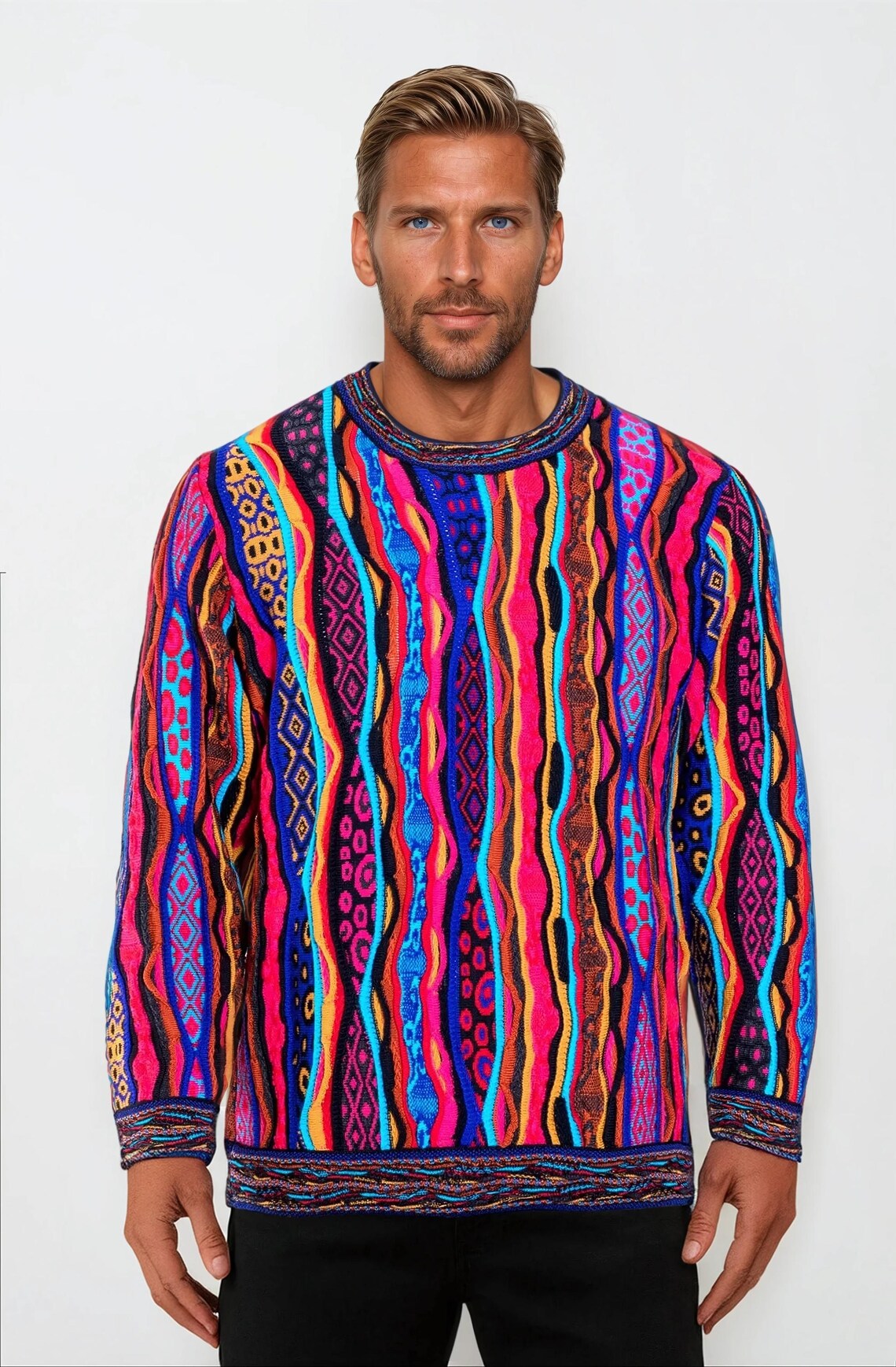 Force - Bright Sweater Jumper Merino Wool 3D Geccu Knitwear - Etsy