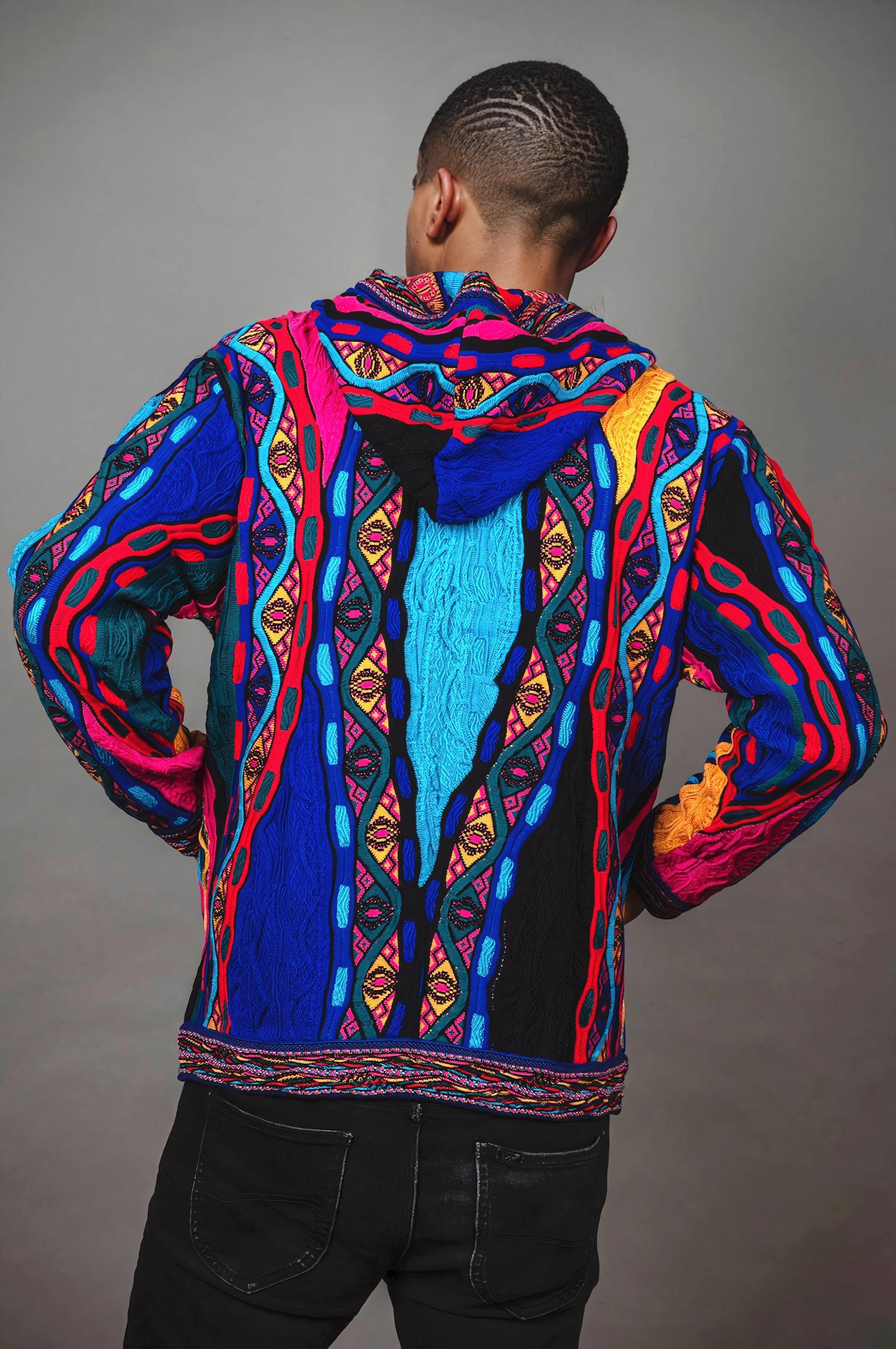 Mati - Bright Sweater Hoodie Jacket Cardigan Merino Wool 3D Geccu ...