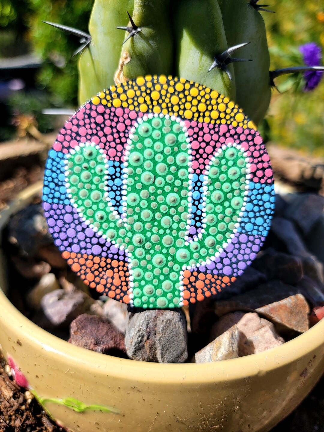 Colorful Cactus Magnet, Handmade, Cute, Fridge, Magnets, Cacti ...
