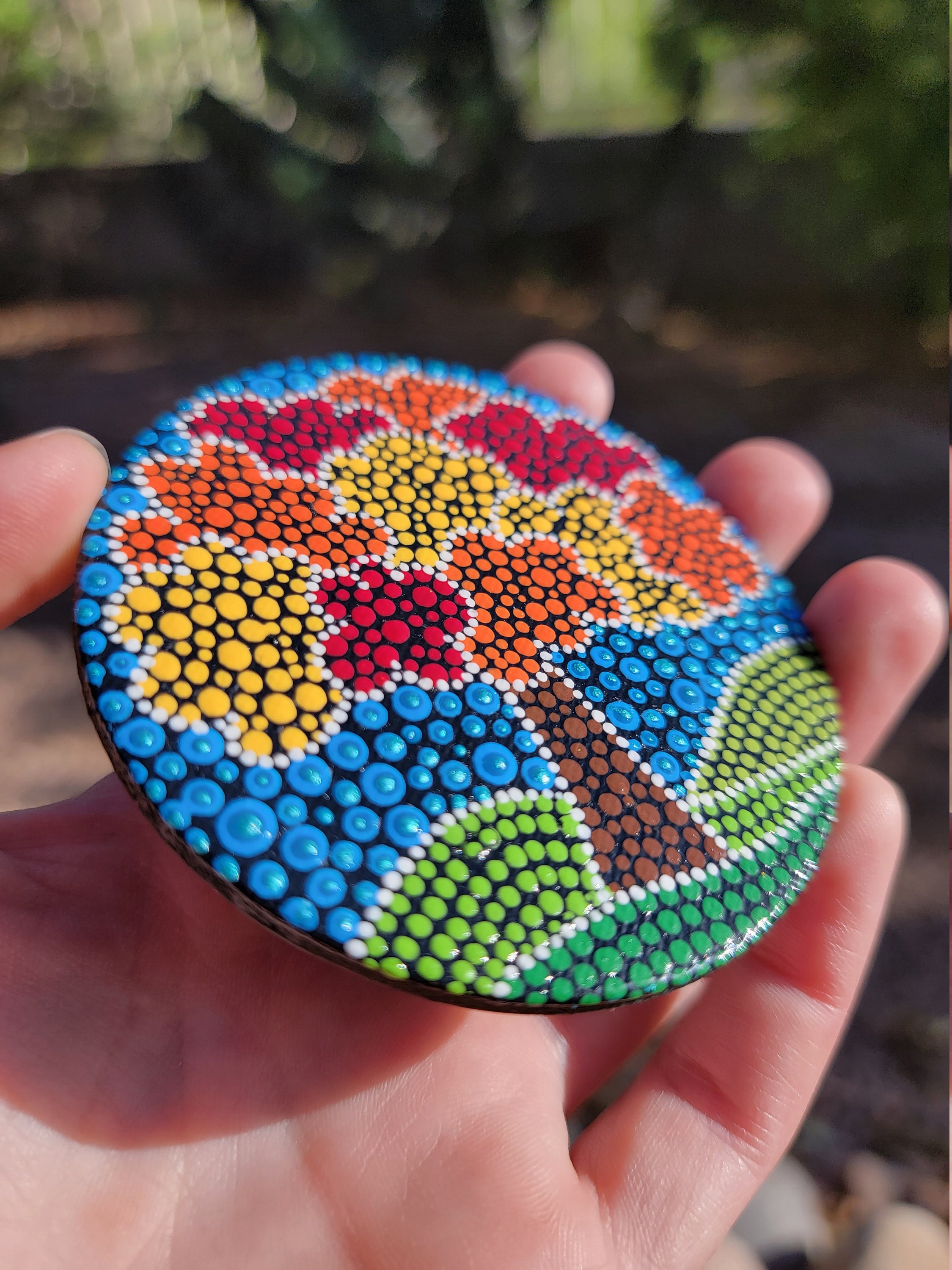 Tree of Life Magnet, Colorful, Handmade, Unique, Painting, Art, Trees ...