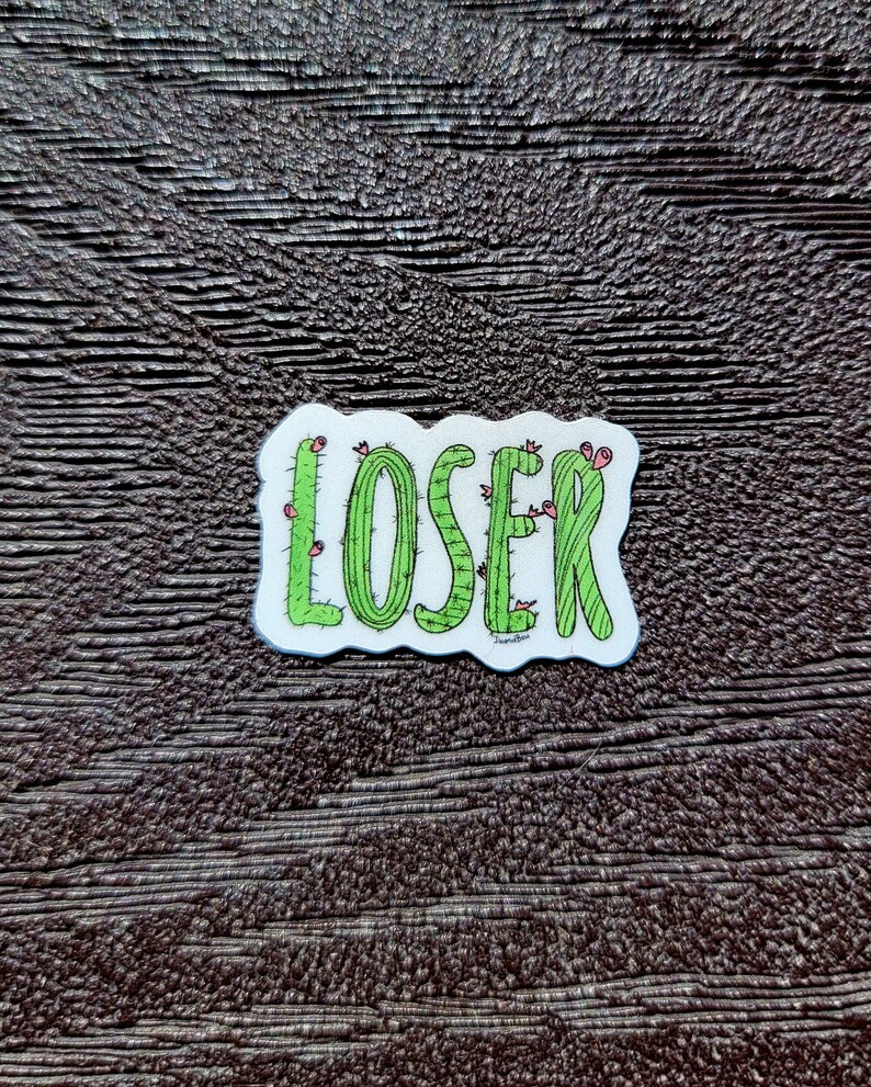 Loser Cactus Sticker, Cacti Letters, Desert Stickers, Permanent ...