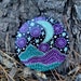 Starry Night Moon Magnet, Hand Painted, Handmade, Unique Painted ...