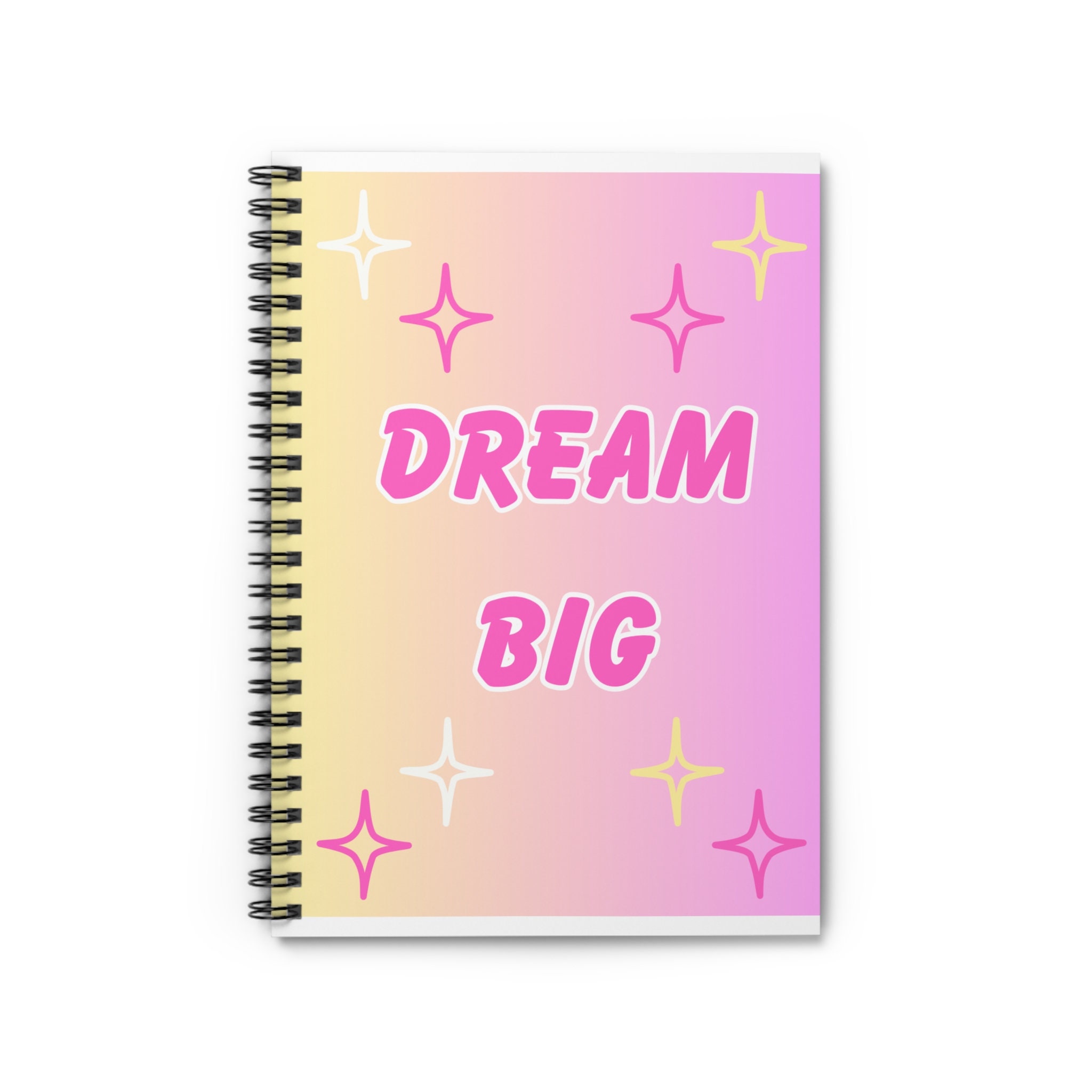Dream Big Spiral Notebook Ruled Line/ Pink Journal - Etsy