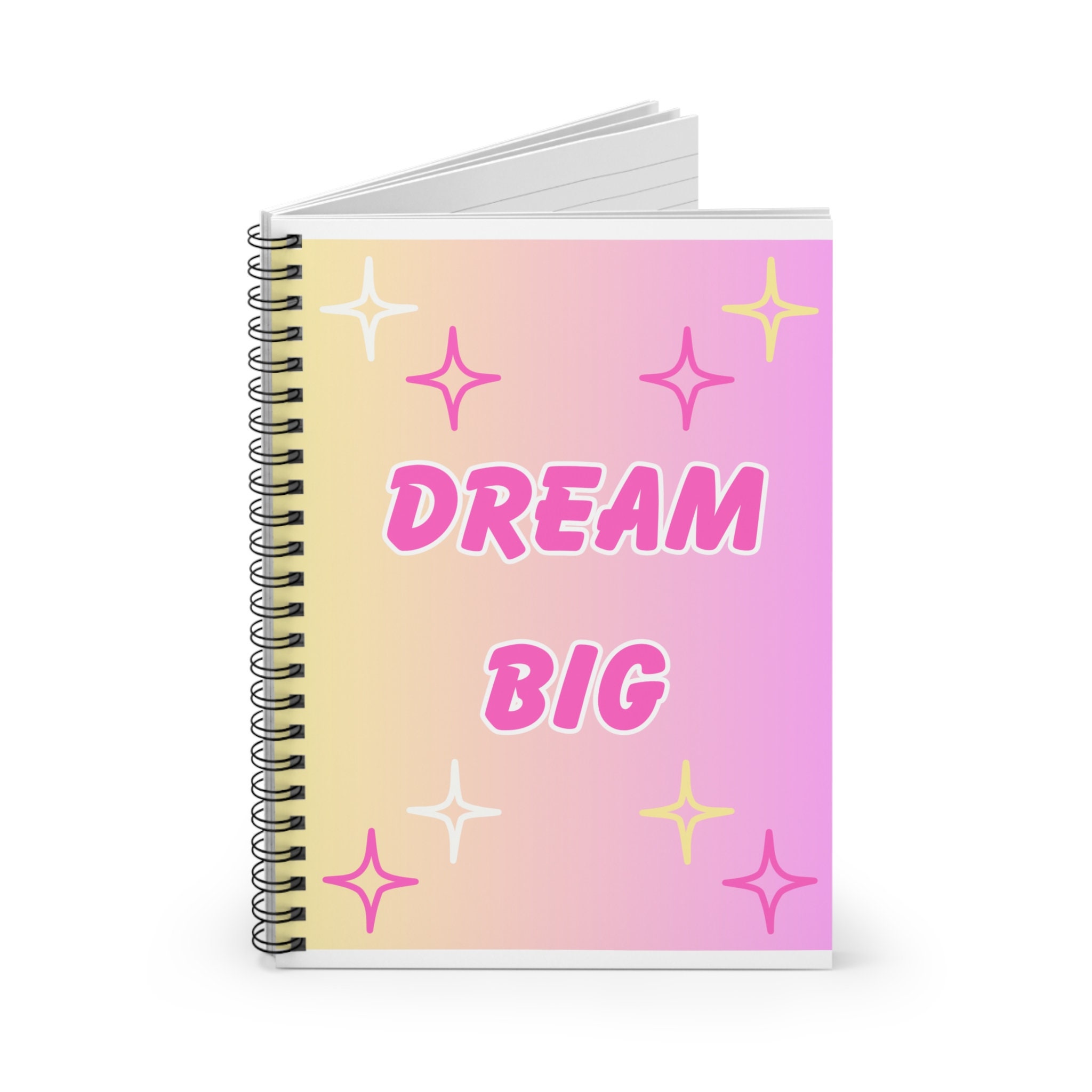 Dream Big Spiral Notebook Ruled Line/ Pink Journal - Etsy