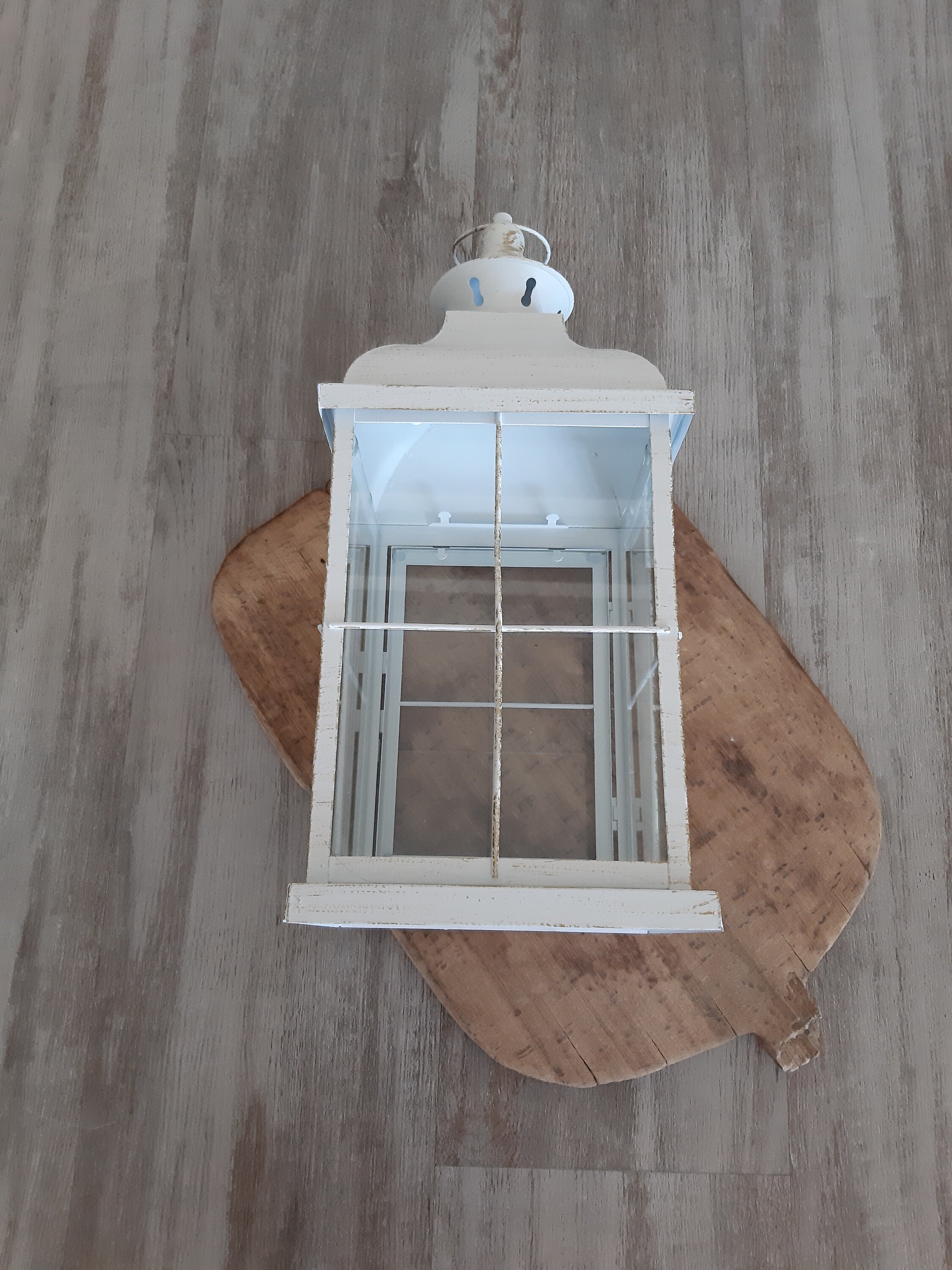 Iron White Lantern. Candle Lantern. Windproof Porch Candle Holder. Home ...