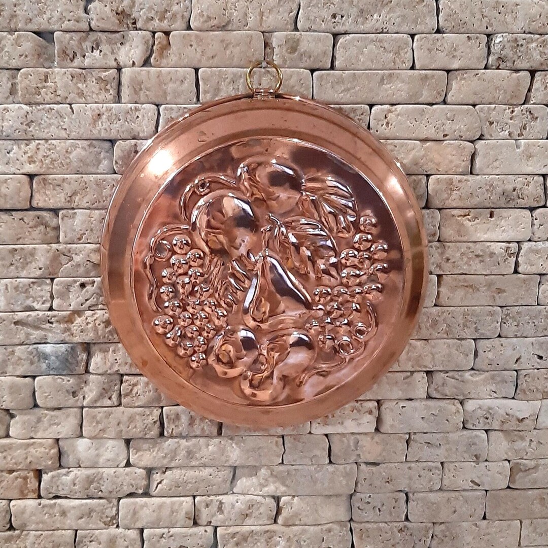 Copper Baking Dish, Retro Swedish Pan, Hanging Cooking Dish, Rustic ...