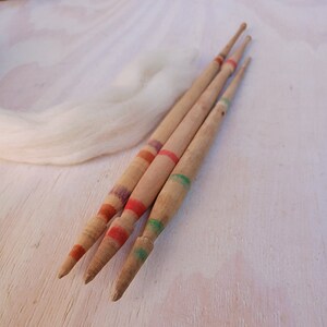 Vintage Wool Spindles, 3old Wooden Spindles, Wool Spinning, Rustic Home ...