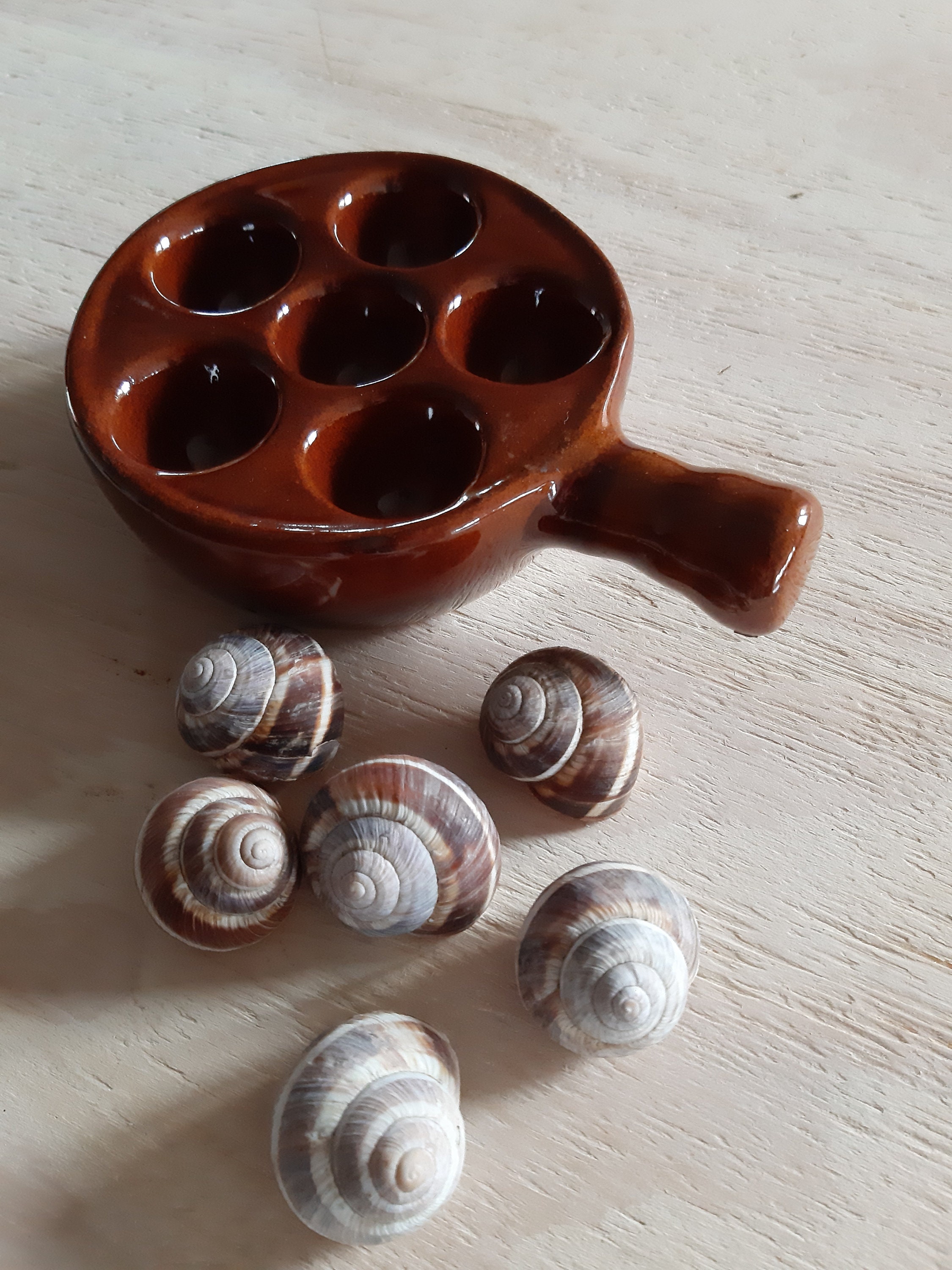 Escargot Dishes, Ceramic Snail Dish, French Kitchenware Serving Snails ...