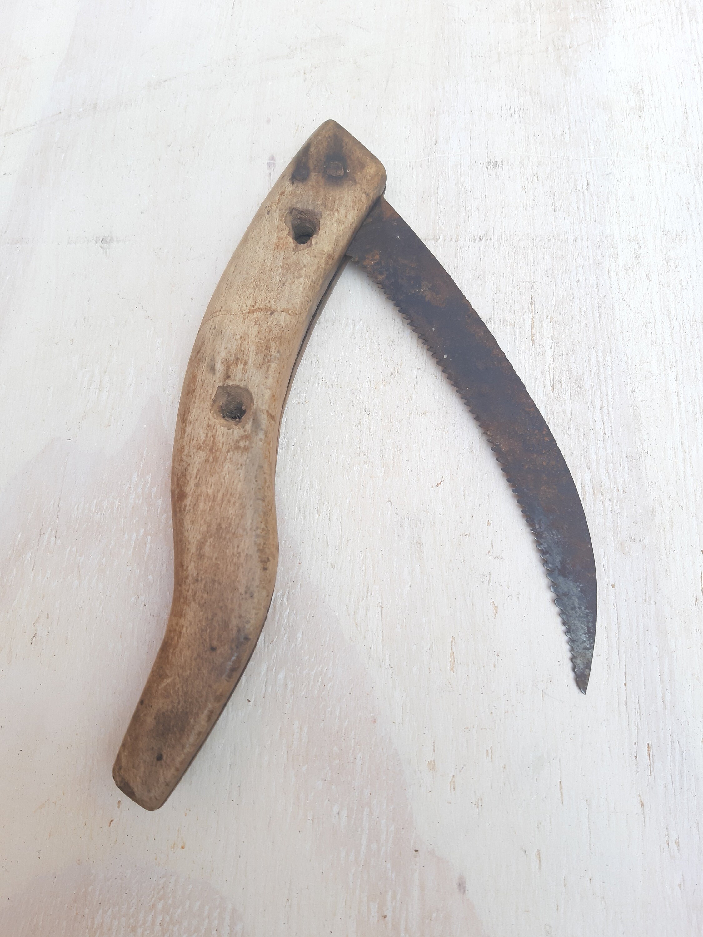 Vintage Folding Sickle, Agricultural Hand Tool, Primitive Saw, Pocket ...