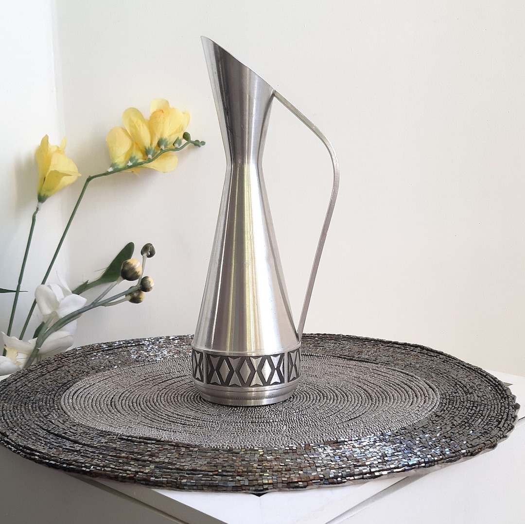 Vintage Pewter Jug, Norwegian Folk Art, Vintage Kitchenware, Pewterware ...