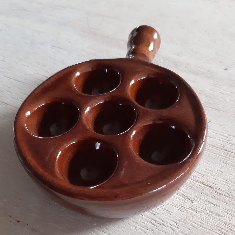 Escargot Dishes, Ceramic Snail Dish, French Kitchenware Serving Snails ...