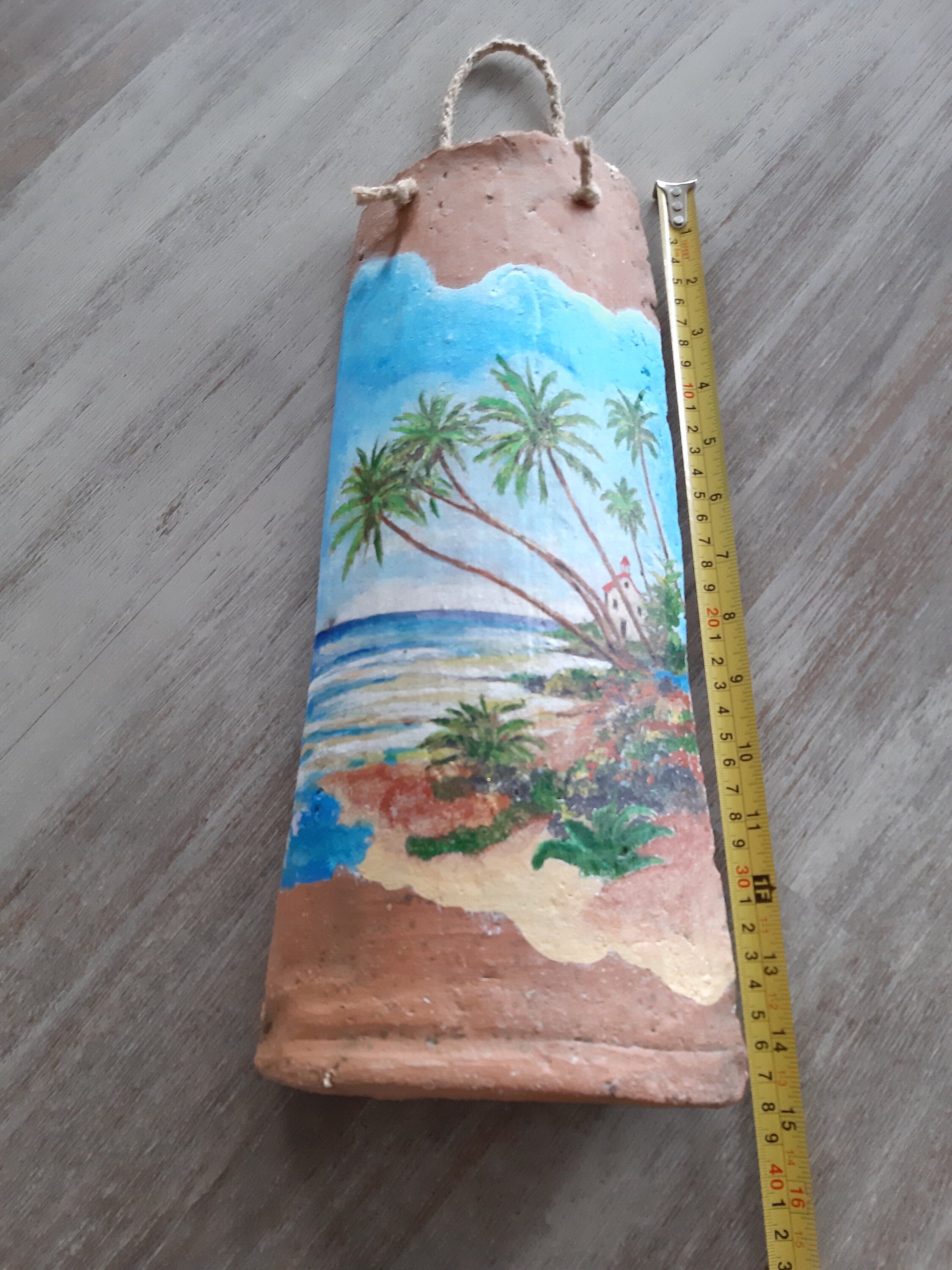 Clay Tile for Wall Hanging. Seascape. Wall Decoration. Home - Etsy