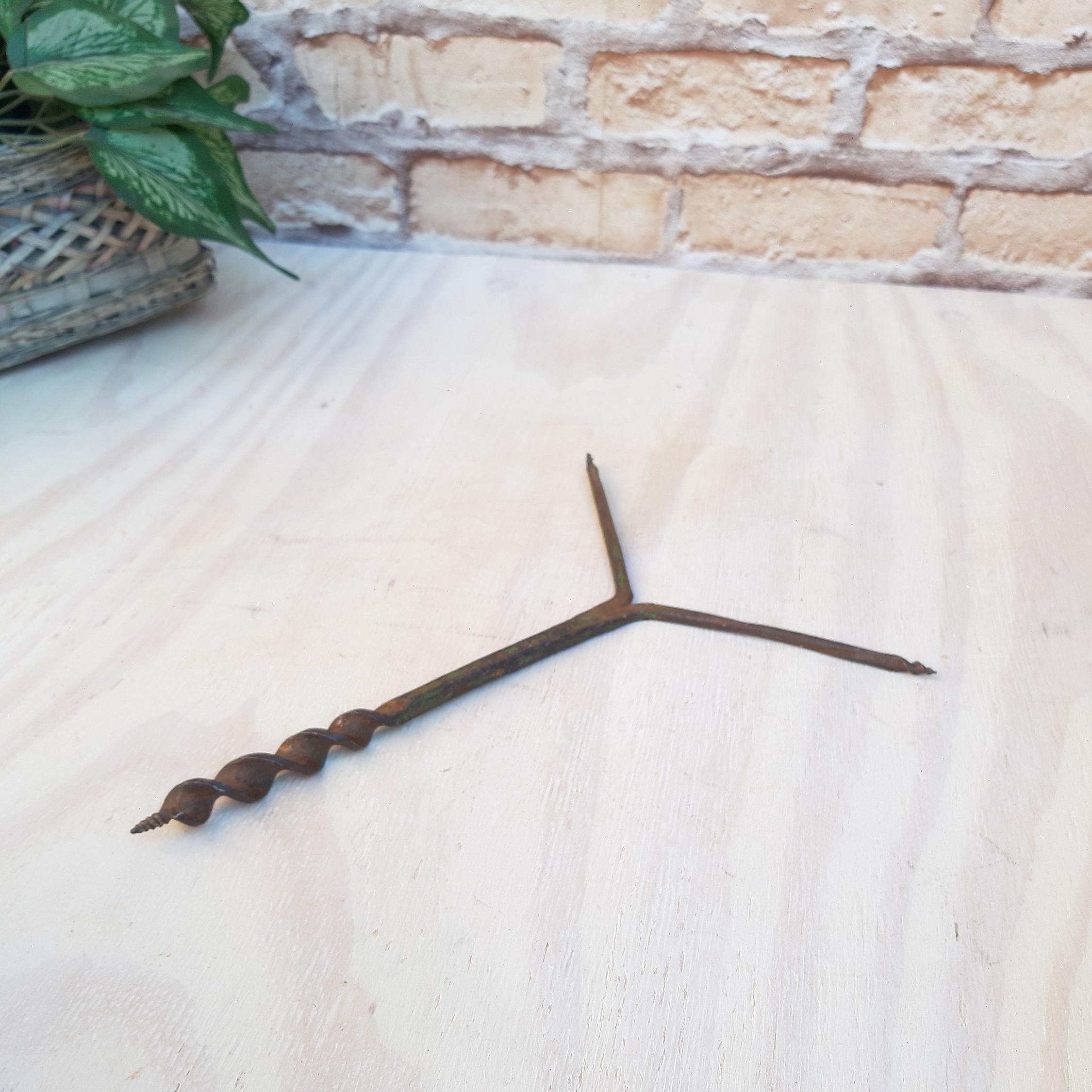Vintage Drill Bit, Primitive Hole Tool, Rustic Hand Drill. - Etsy