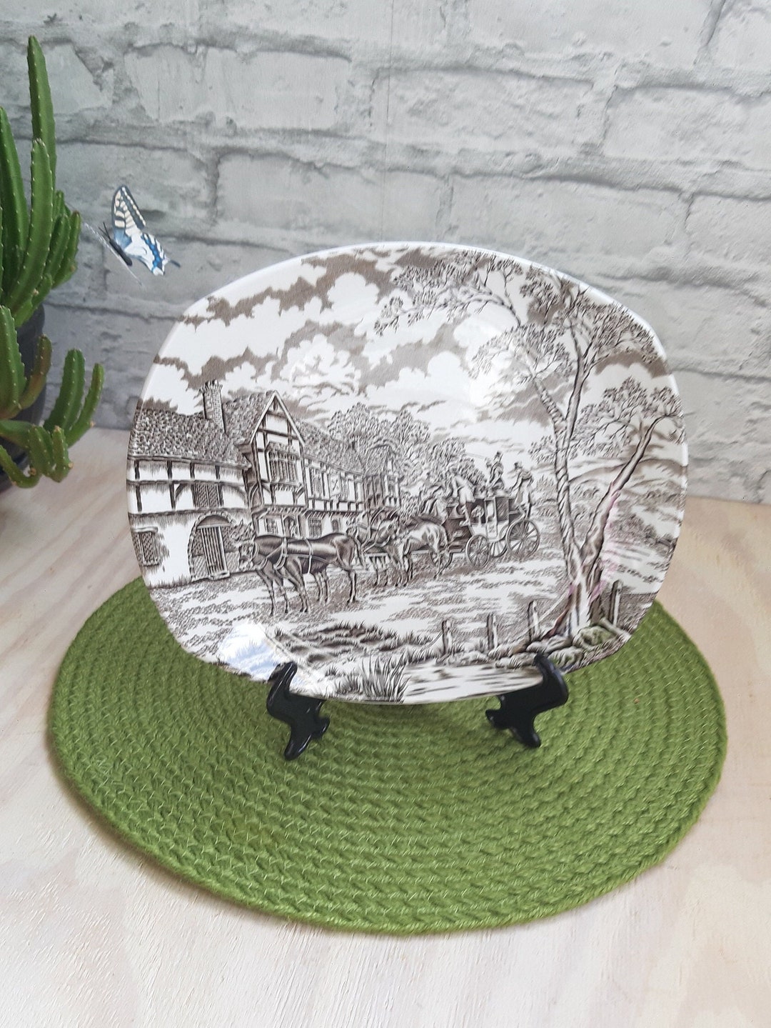 Vintage Hand Engraved Dinner Plate - Etsy