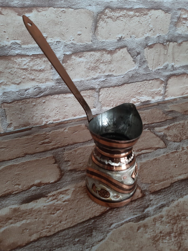 Retro Engraved Cezve. Copper Coffee Pot. Turkish Cezve. Hand-engraved ...