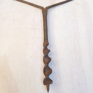 Vintage Drill Bit, Primitive Hole Tool, Rustic Hand Drill. - Etsy