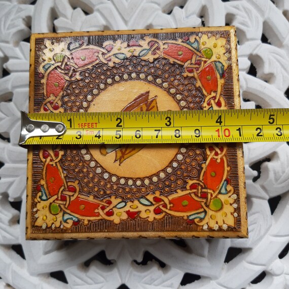 Old wooden snuff box, retro cigarette storage box, ha… - Gem