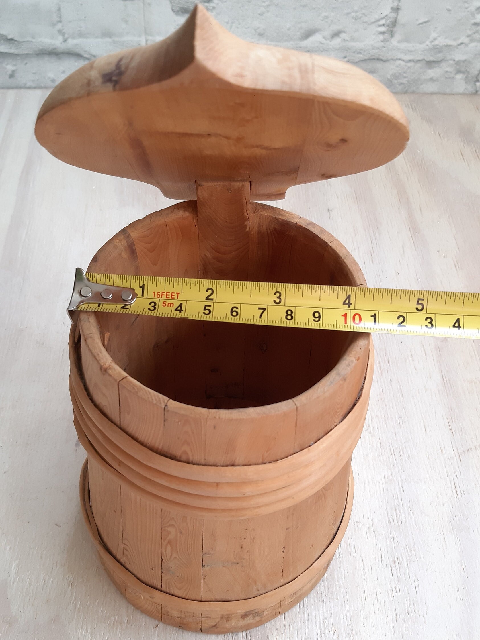 Large Swedish Wooden Cup With a Lid, Bent Wood, Handmade Scandinavian ...
