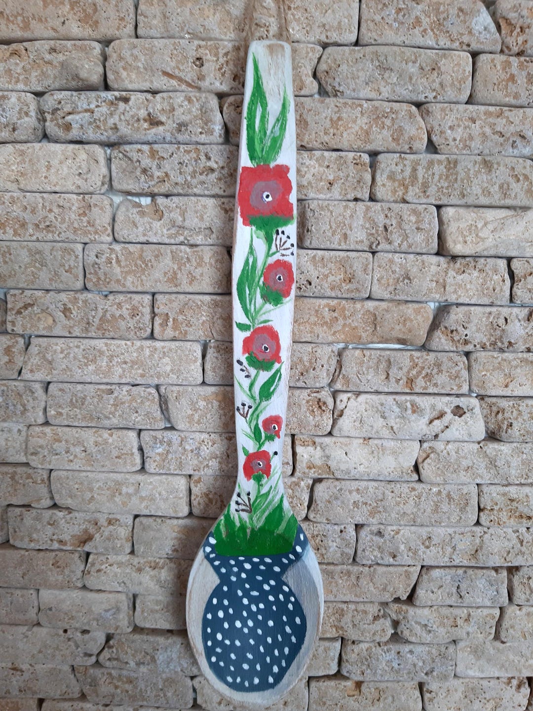 Decorative Wooden Spoon. Painted Spoon. Kitchen Decor. Spoon With ...
