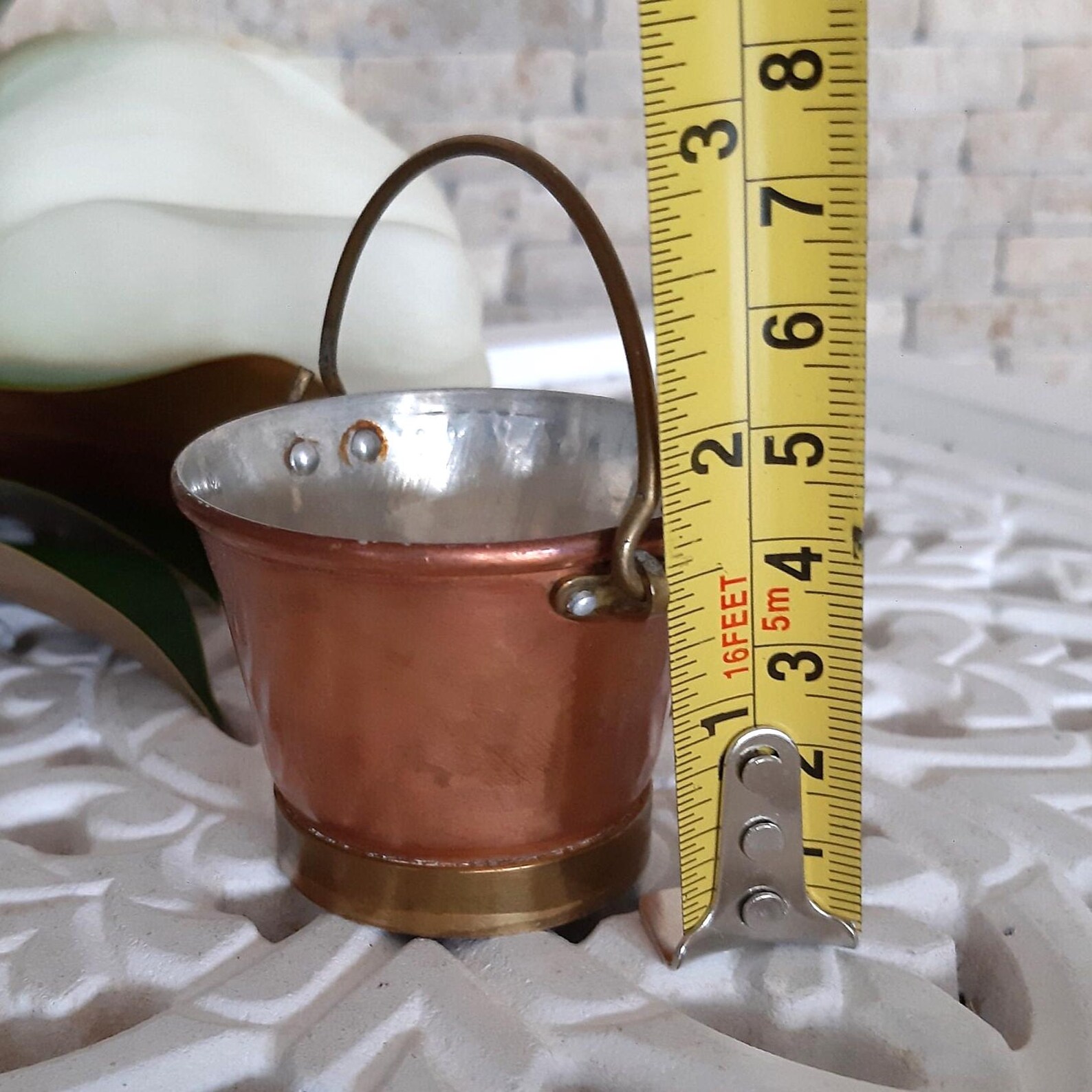 Mini Copper Bucket, Decorative Copper Vessel, Rustic Copper Decor ...