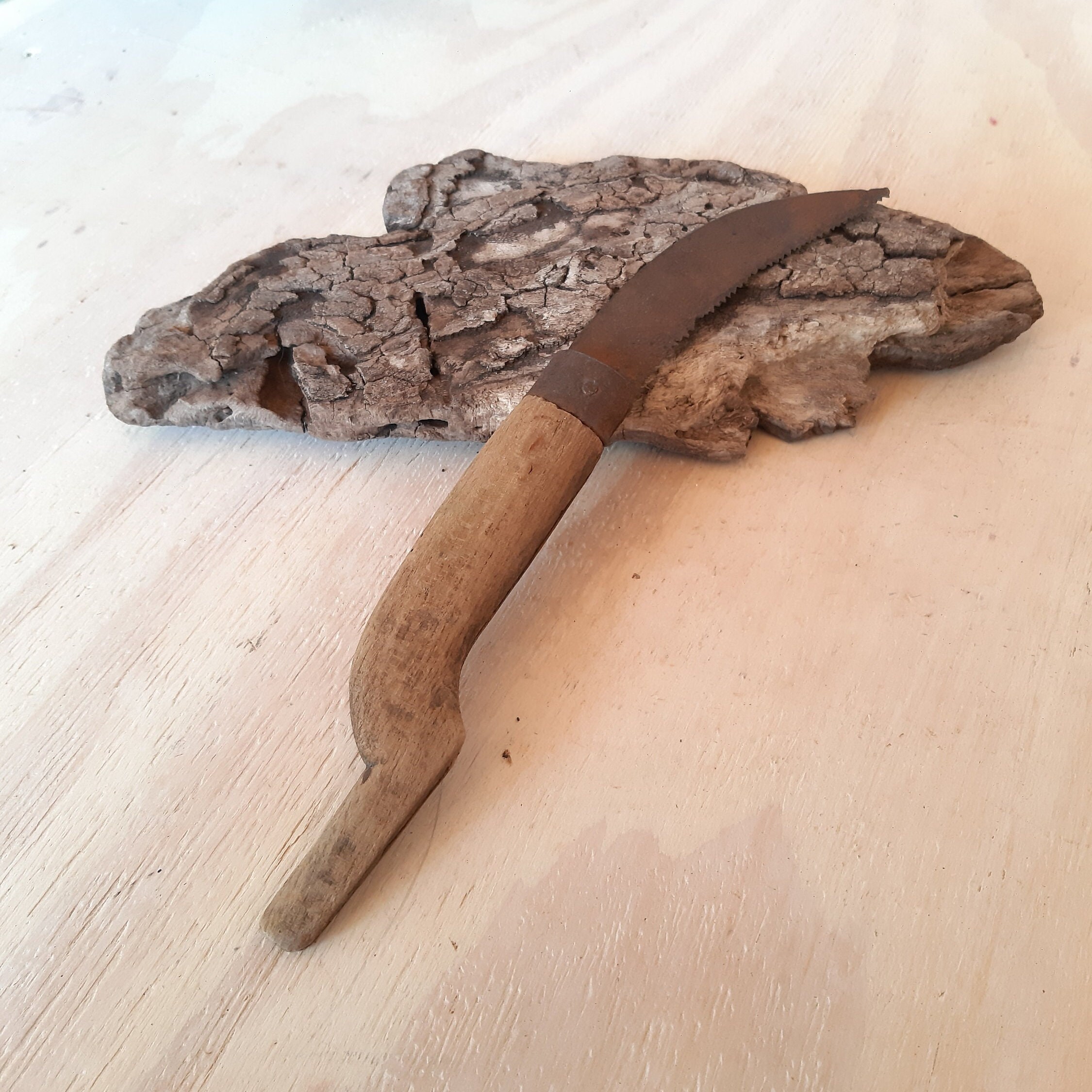 Vintage Folding Sickle, Agricultural Hand Tool, Primitive Saw, Pocket ...