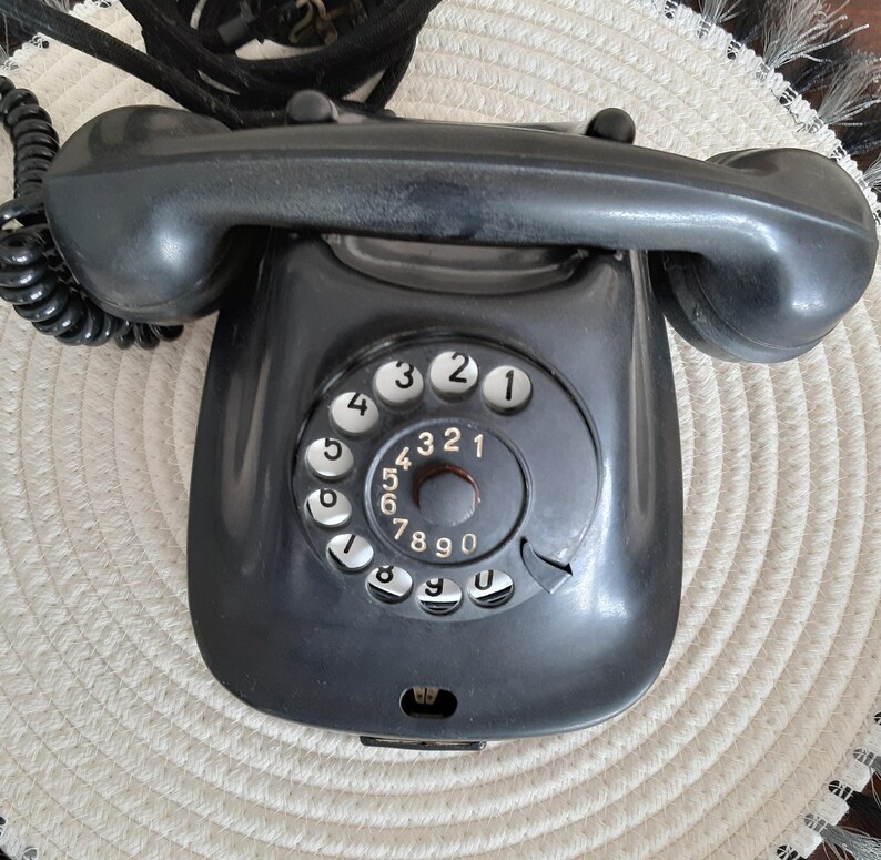Retro Bakelite Phone, Bakelite Rotary Phone, Desk Phone, Gift for ...