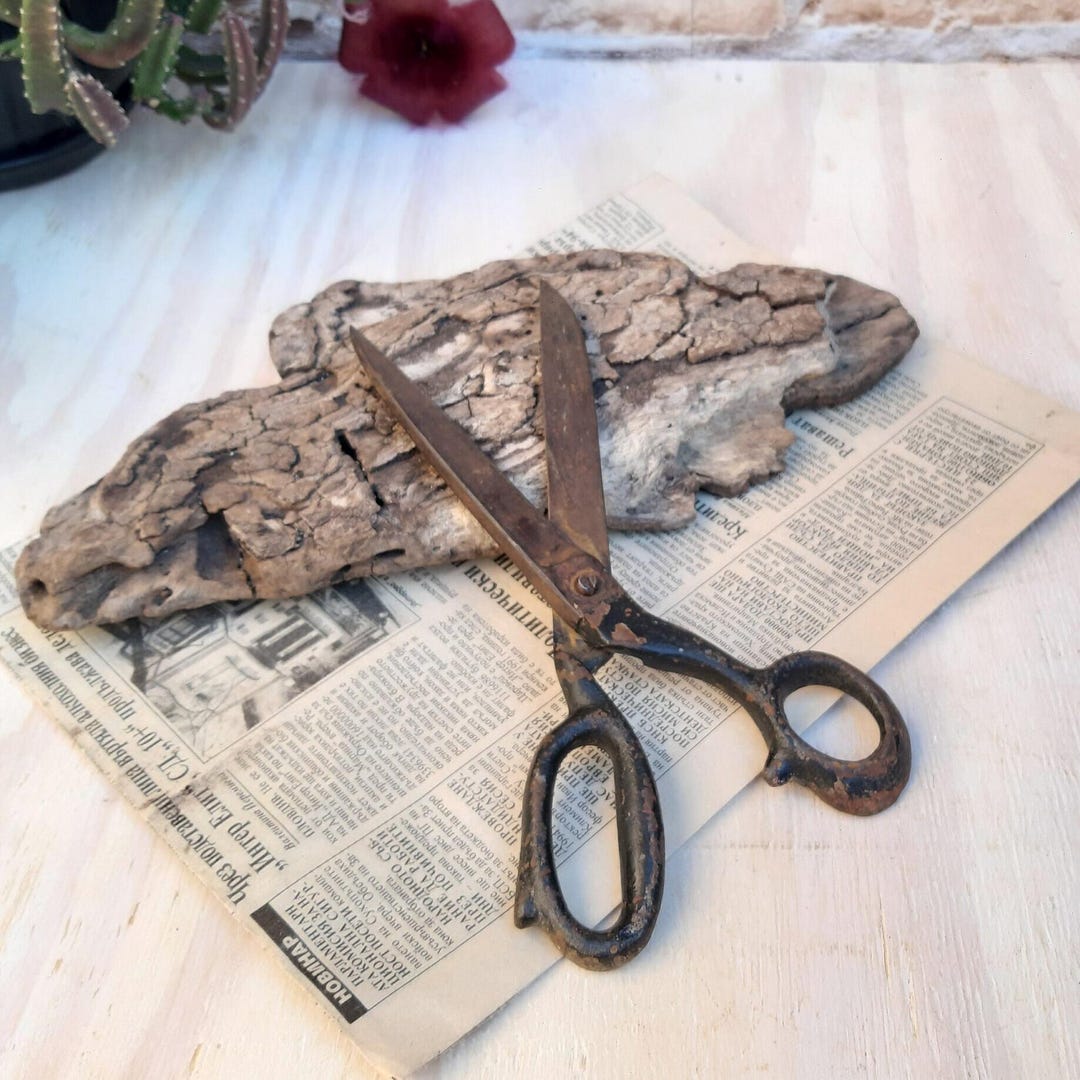 Old Sewing Scissors, Rusty Metal Scissors, Scissors, Retro Rustic Decor ...