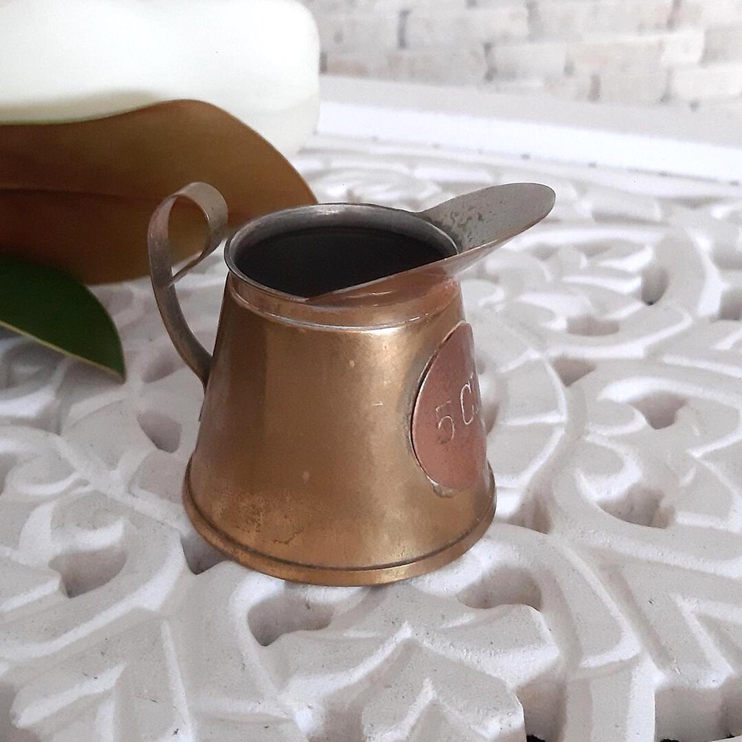 Mini Copper Measuring Jug 5cl, Measuring Cup, Rustic Copper Decor ...