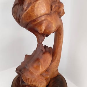 Massive Wooden Sculpture. Carved Wood Figure. Vintage Home Decor. - Etsy