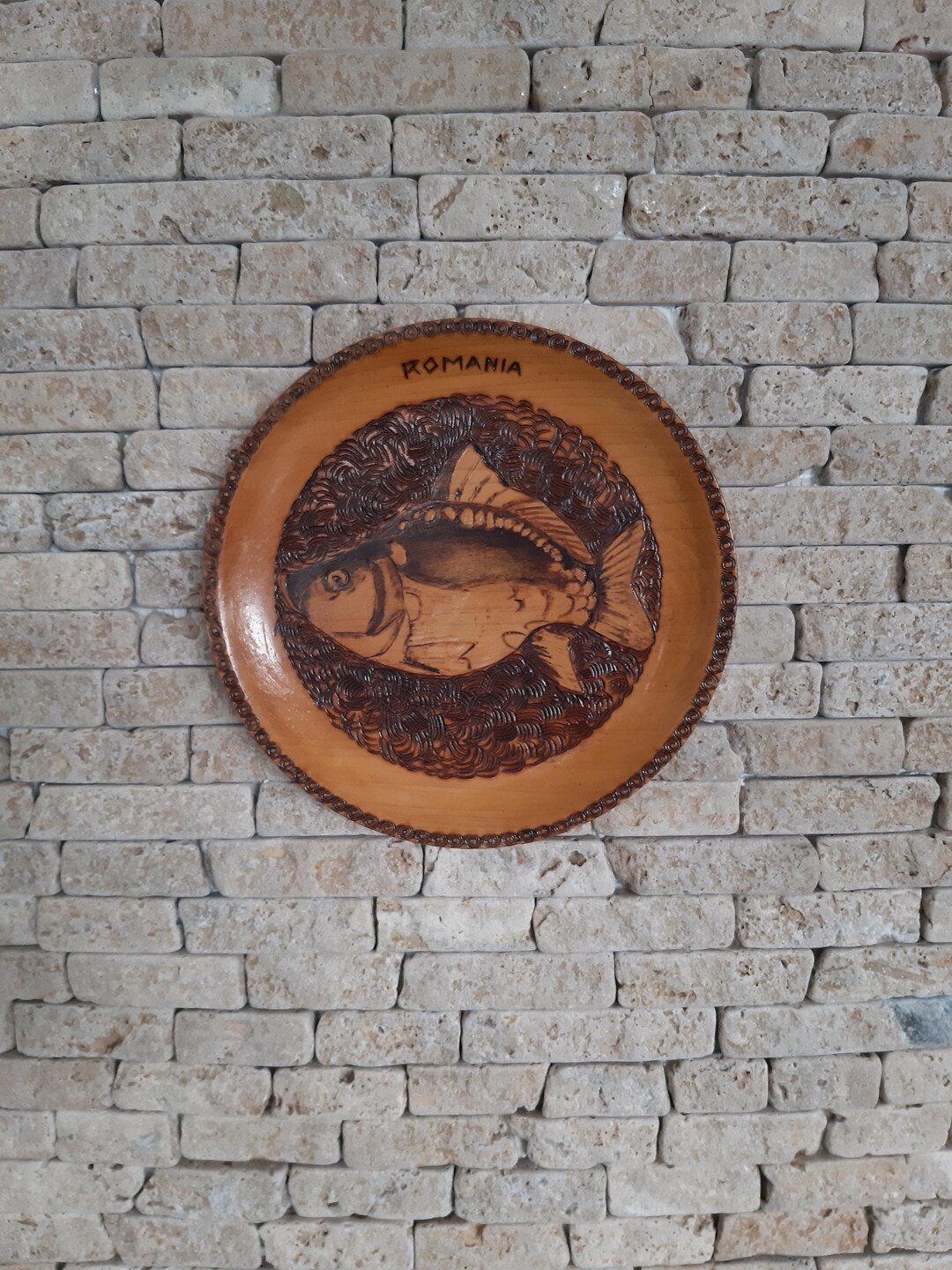 Wooden Plate With Pyrography for Wall Hanging. Handmade Wall Decor ...