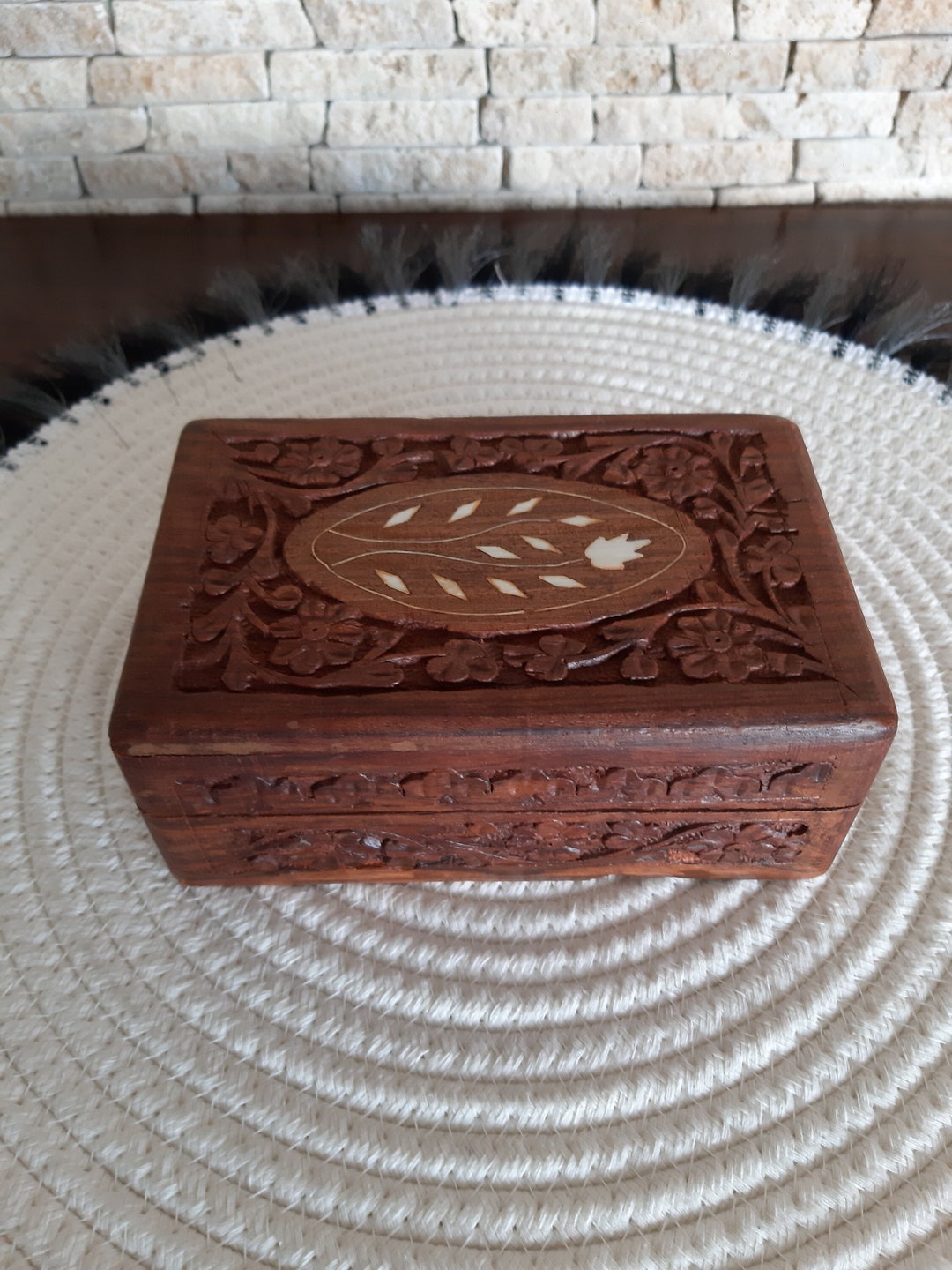 Hand Engraved Box Vintage Wooden Box Jewelry Box Retro Box - Etsy