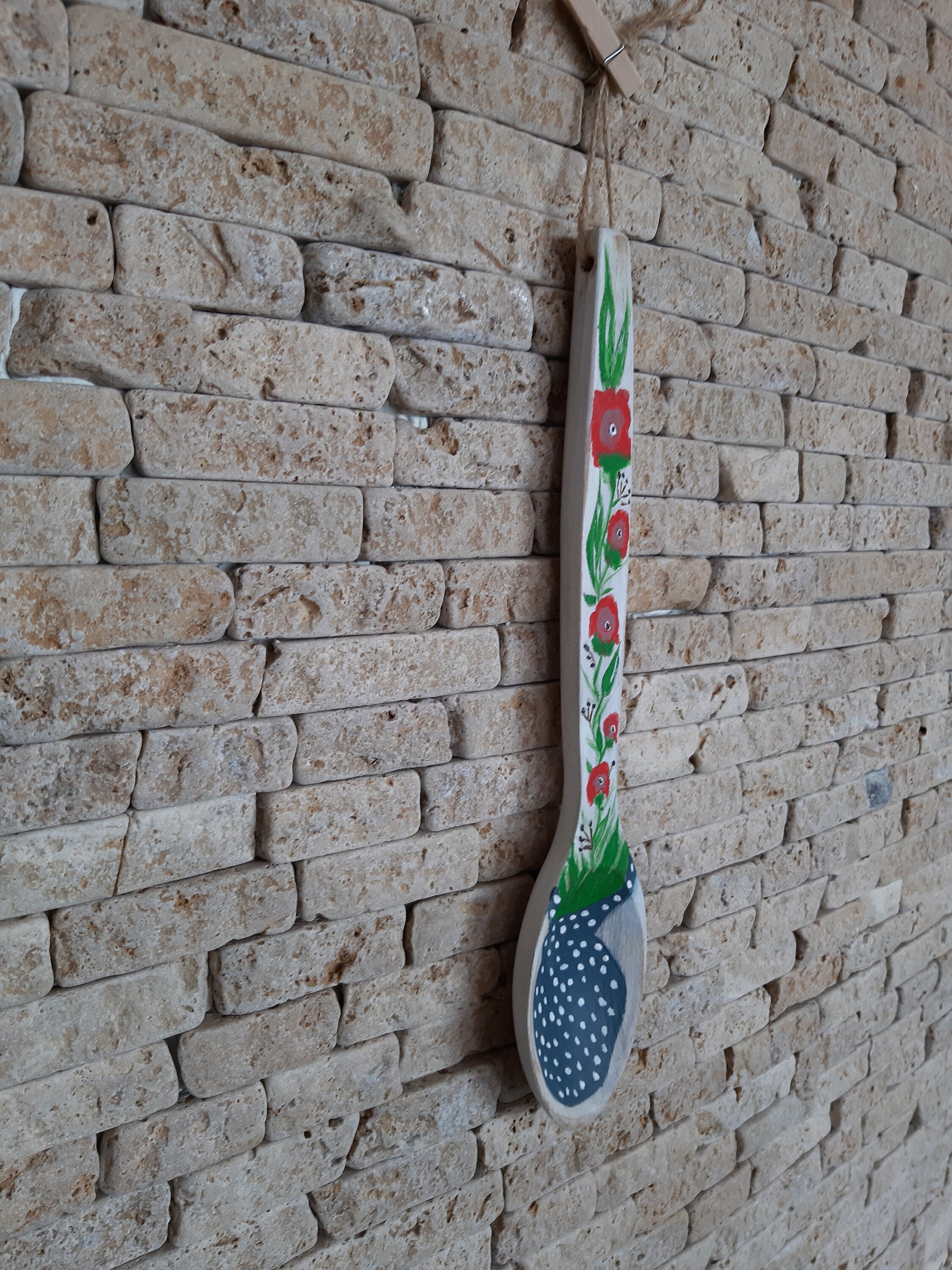 Decorative Wooden Spoon. Painted Spoon. Kitchen Decor. Spoon With ...