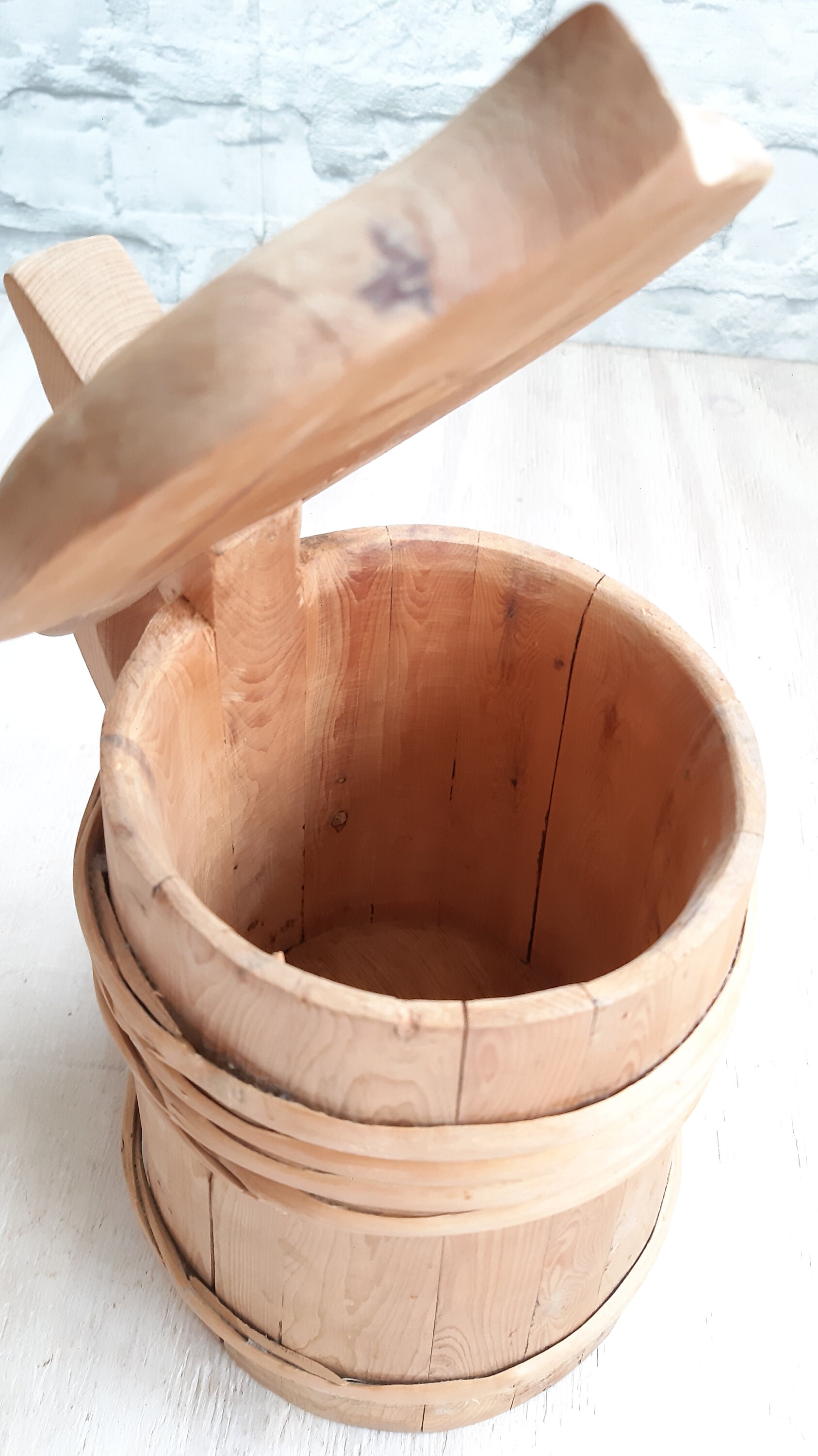 Large Swedish Wooden Cup With a Lid, Bent Wood, Handmade Scandinavian ...