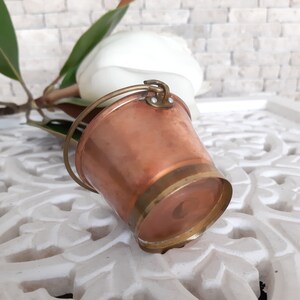 Mini Copper Bucket, Decorative Copper Vessel, Rustic Copper Decor ...