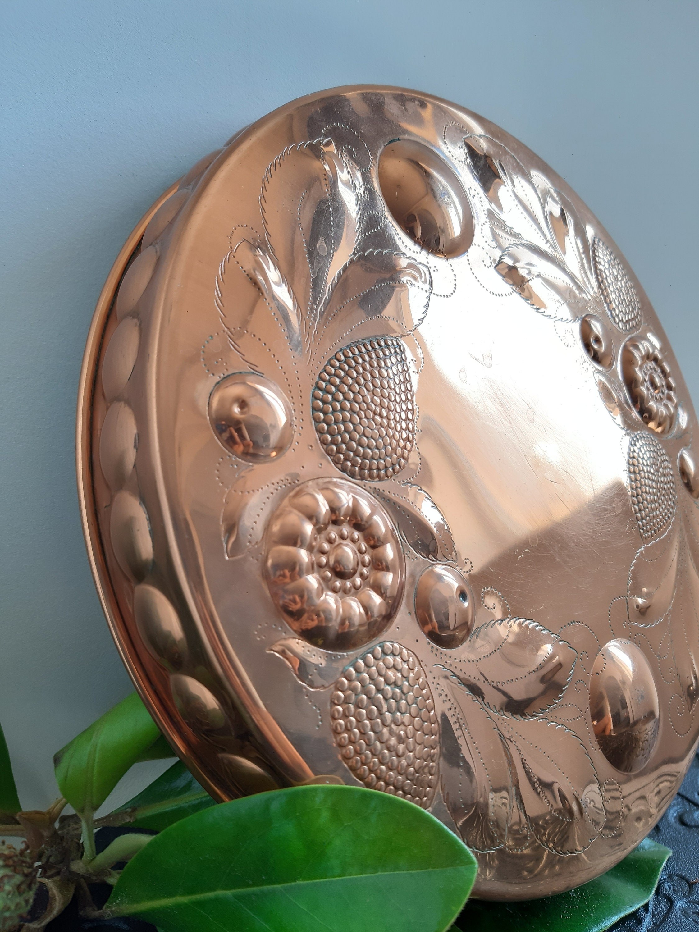 Copper Baking Dish, Retro Swedish Pan, Hanging Cooking Dish, Rustic ...