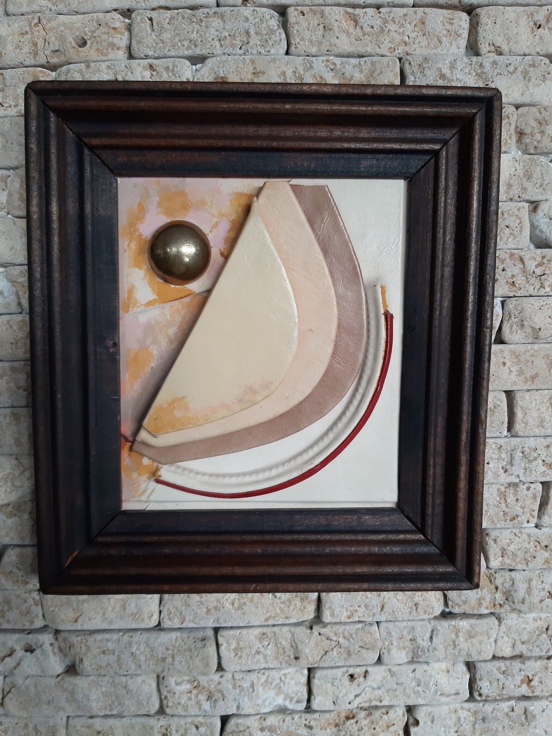 Retro Leather Painting. Handmade Wall Decoration .3D Leather Painting ...