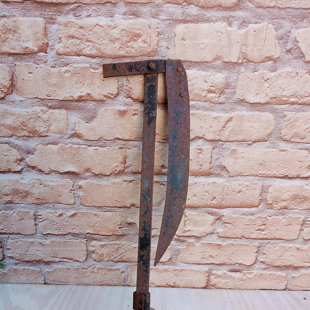 Large Forged Folding Sickle Old Harvest Hook Farming Hand Tool ...