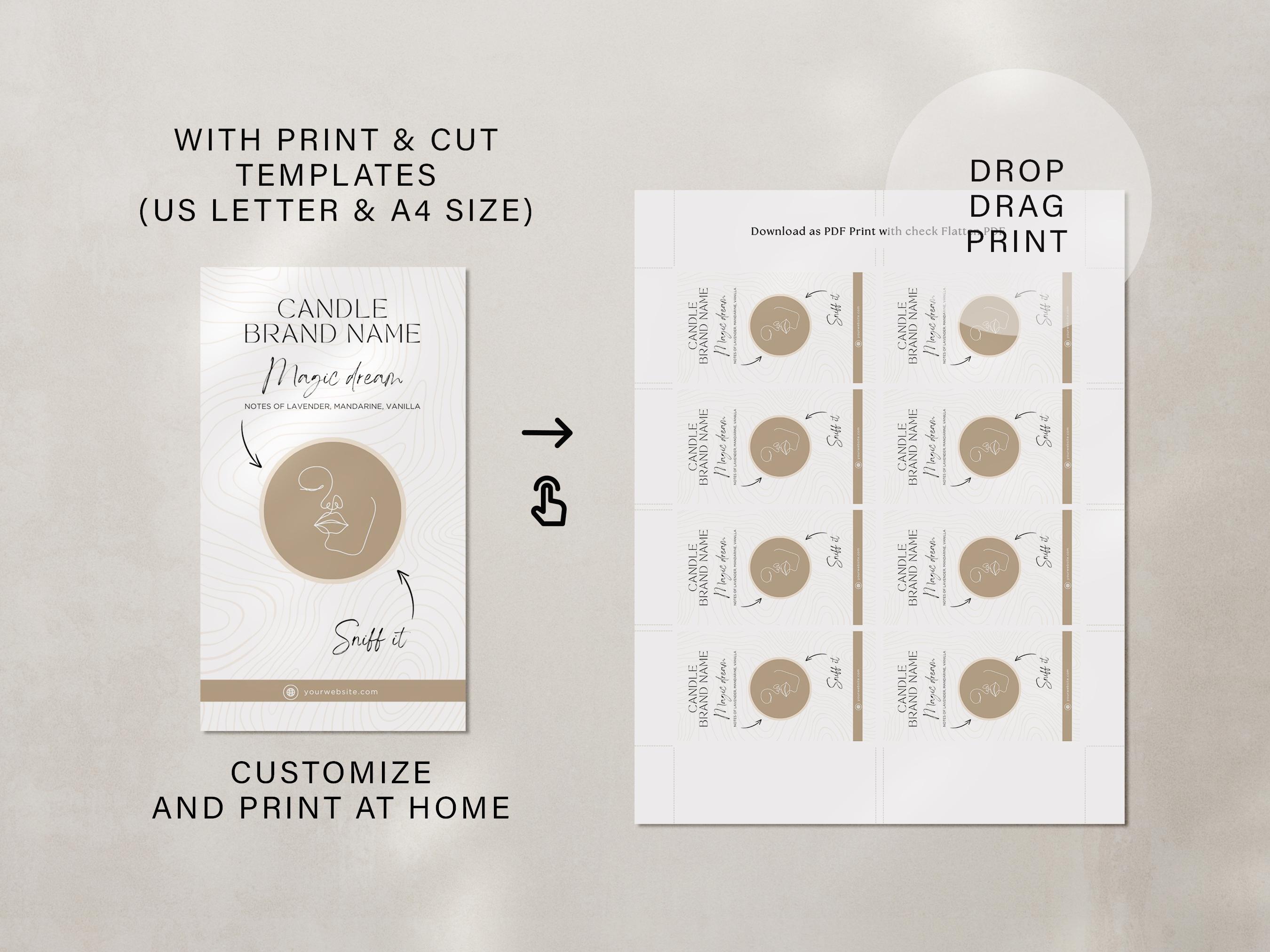 Candle Scent Card Template, Scent Tester Card, Editable Wax Melt ...