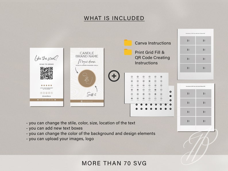 Candle Scent Card Template, Scent Tester Card, Editable Wax Melt ...