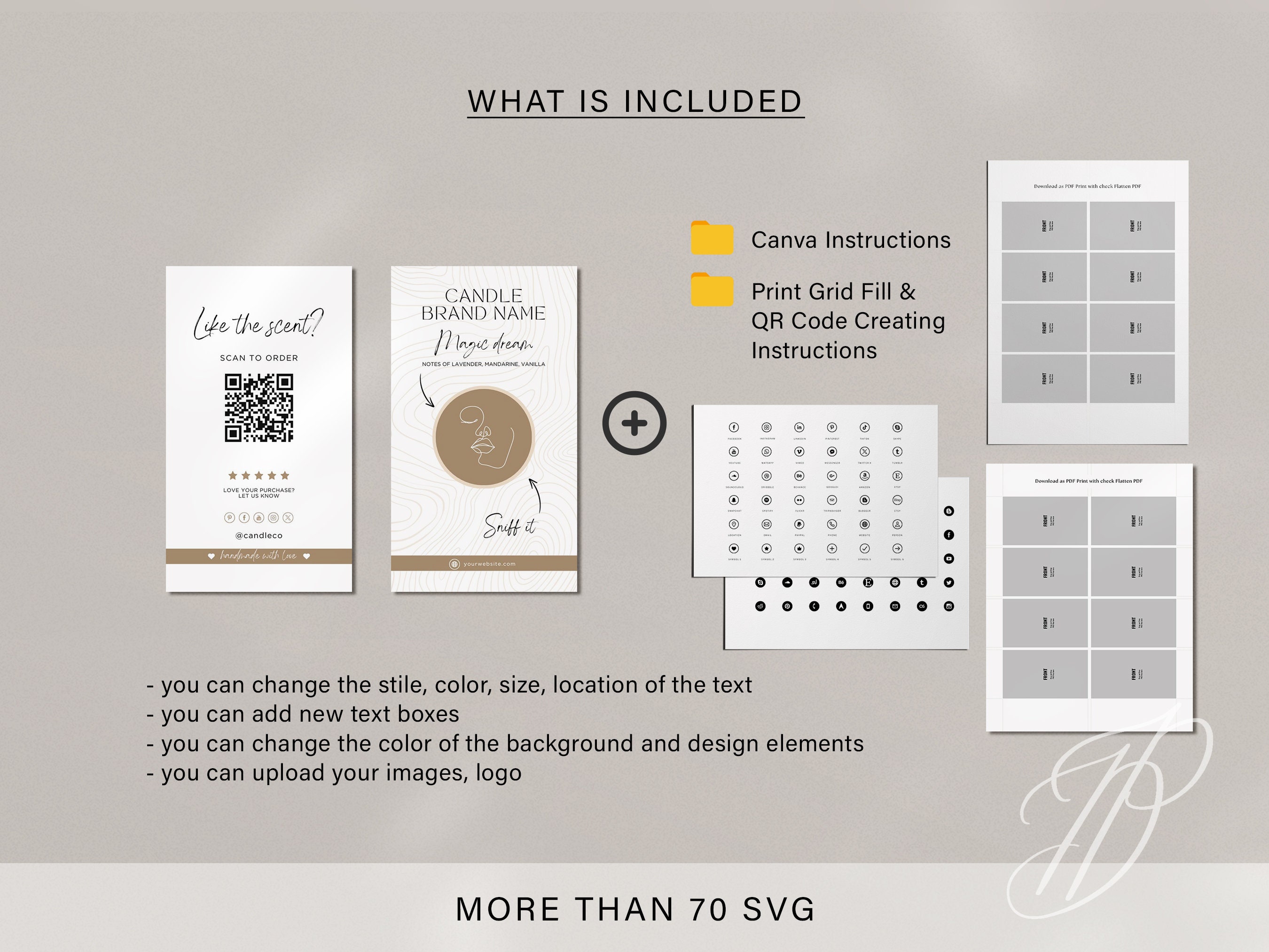 Candle Scent Card Template Scent Tester Card Editable Wax Melt Sampler Card Diy Fragrance