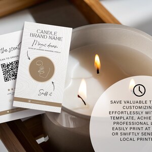 Candle Scent Card Template, Scent Tester Card, Editable Wax Melt ...
