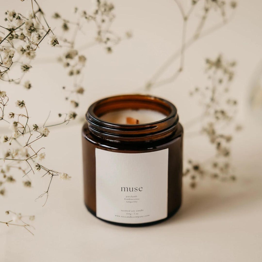 CANVA Candle Label Template, Minimalist Candle Label, Candle Packaging ...