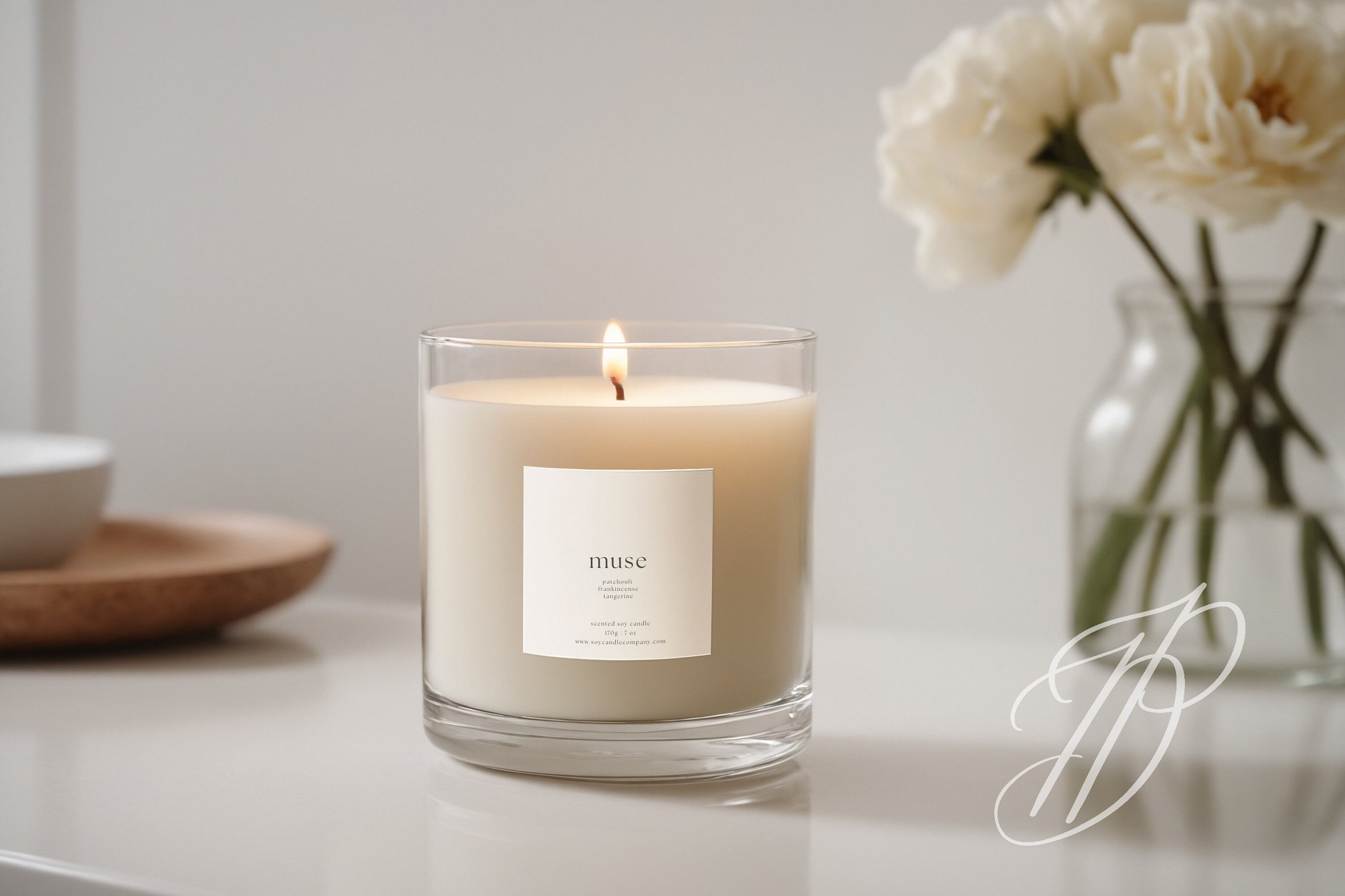 CANVA Candle Label Template, Minimalist Candle Label, Candle Packaging ...