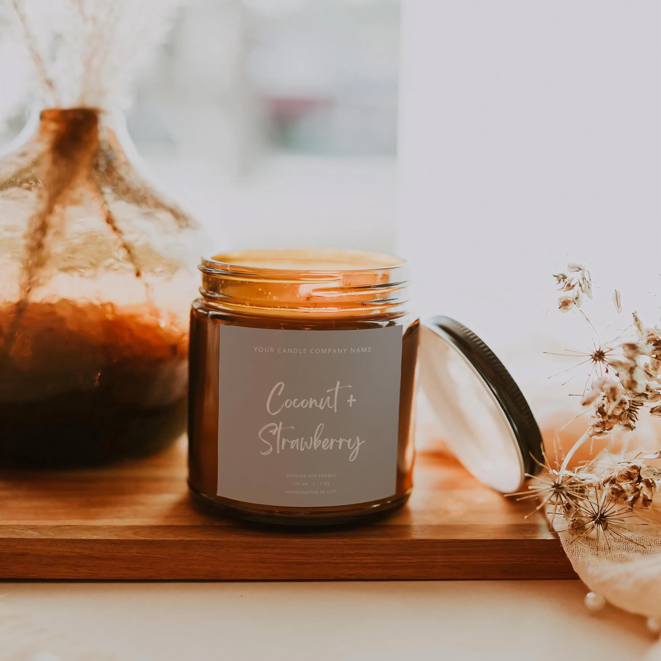 Editable Canva Candle Label Template, Customizable Label, Instant ...