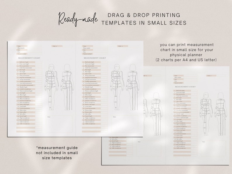 Body Measurement Chart | Women Female Template Fashion Designer | PDF ...