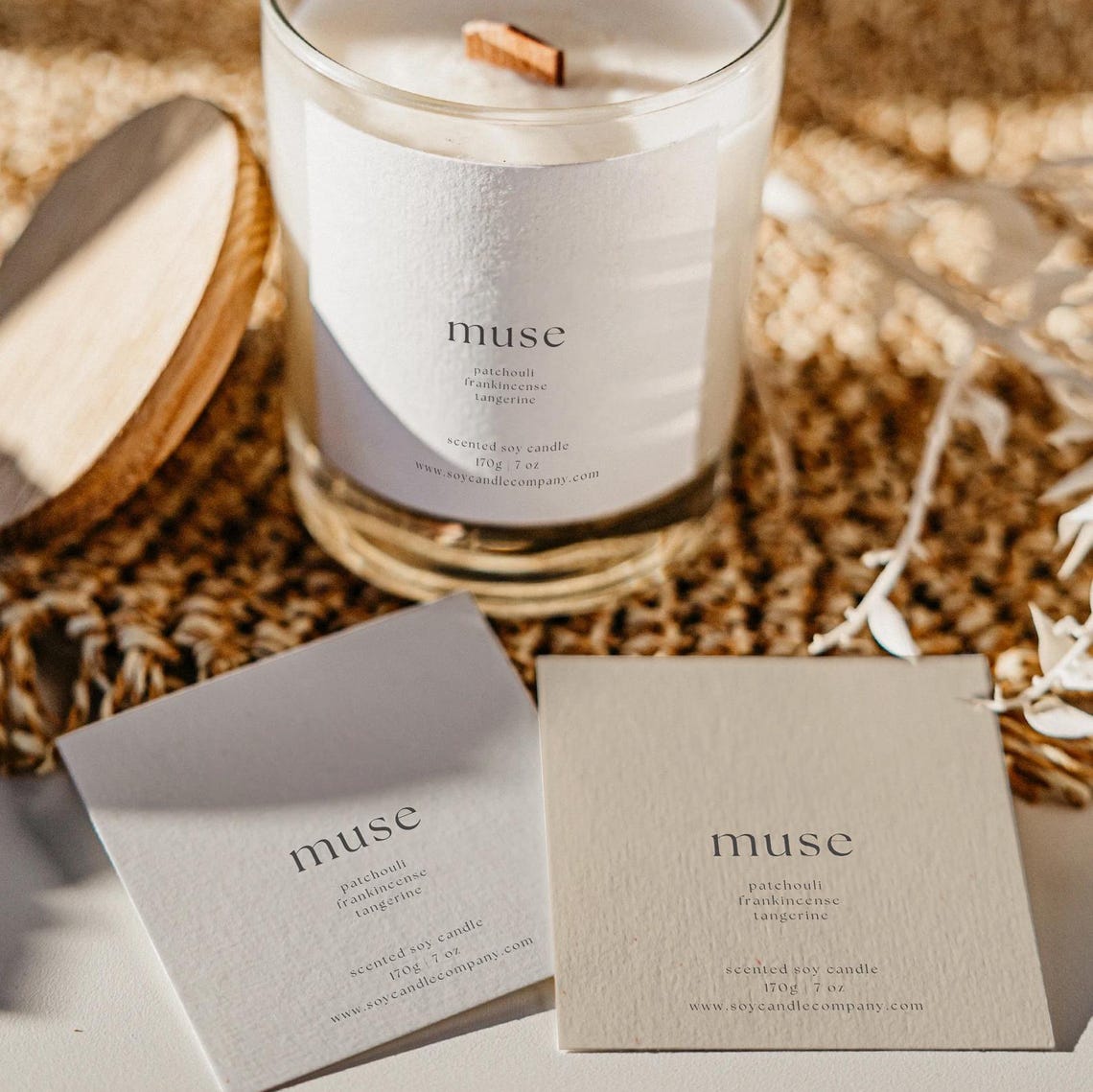 CANVA Candle Label Template, Minimalist Candle Label, Candle Packaging ...