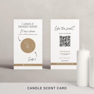 Candle Scent Card Template, Scent Tester Card, Editable Wax Melt ...