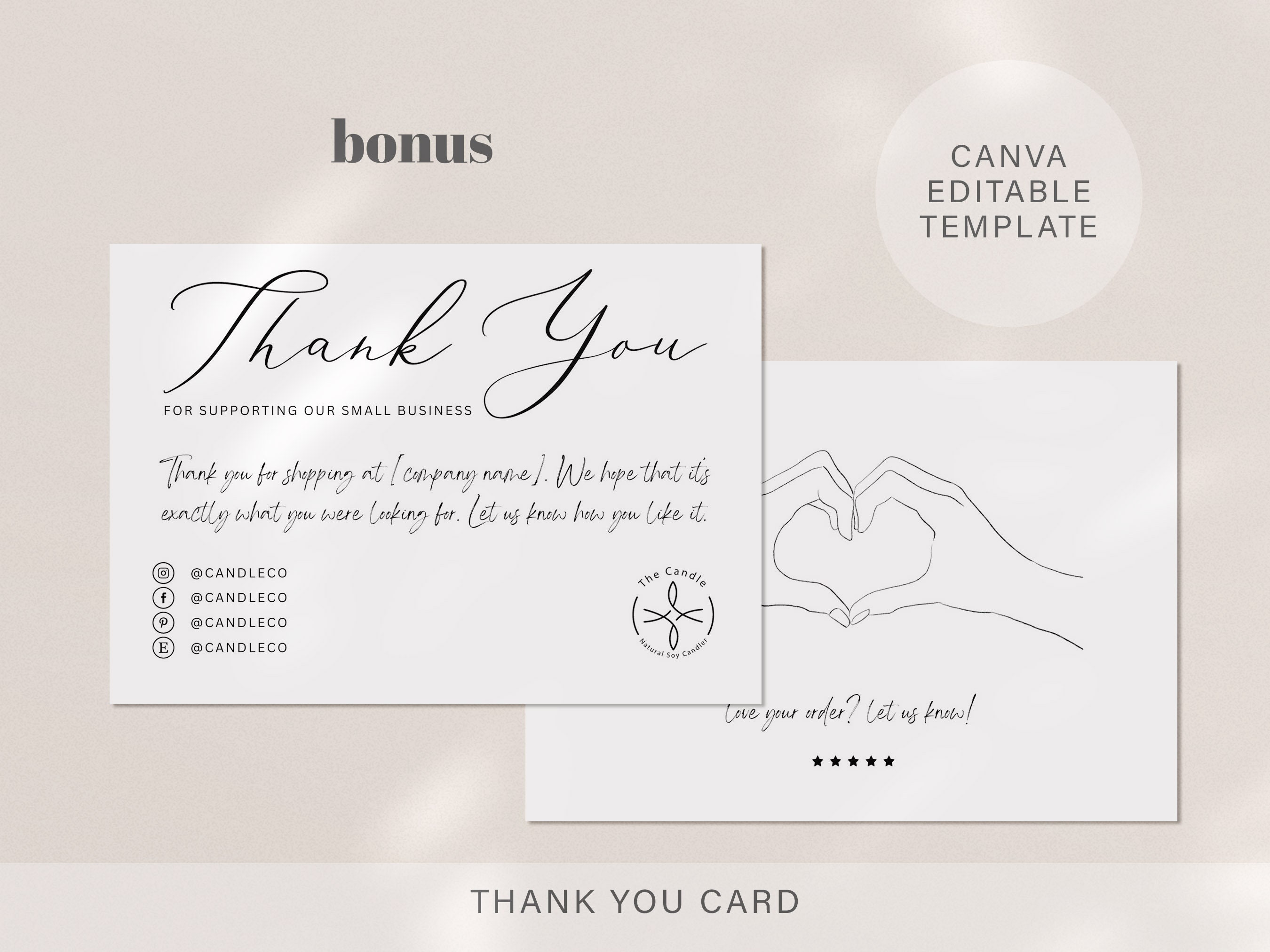 CANVA Candle Label Template, Minimalist Candle Label, Candle Packaging ...